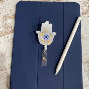 Evil Eye Hamsa Badge Reel | Cute ID Badge Reel - Etsy