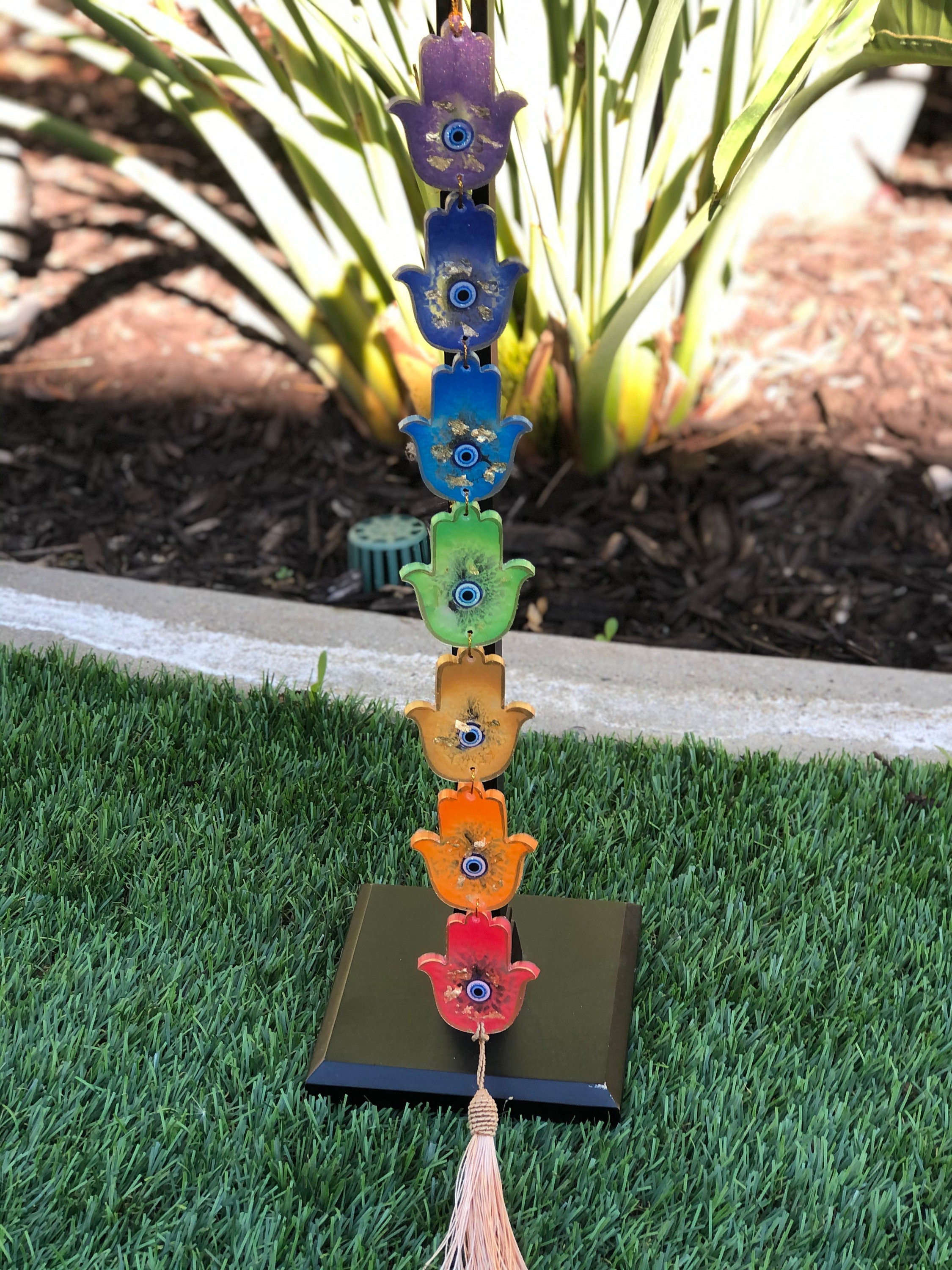 Hamsa Evil Eye Chakra Wall Hanging Yoga Decoration Wall | Etsy