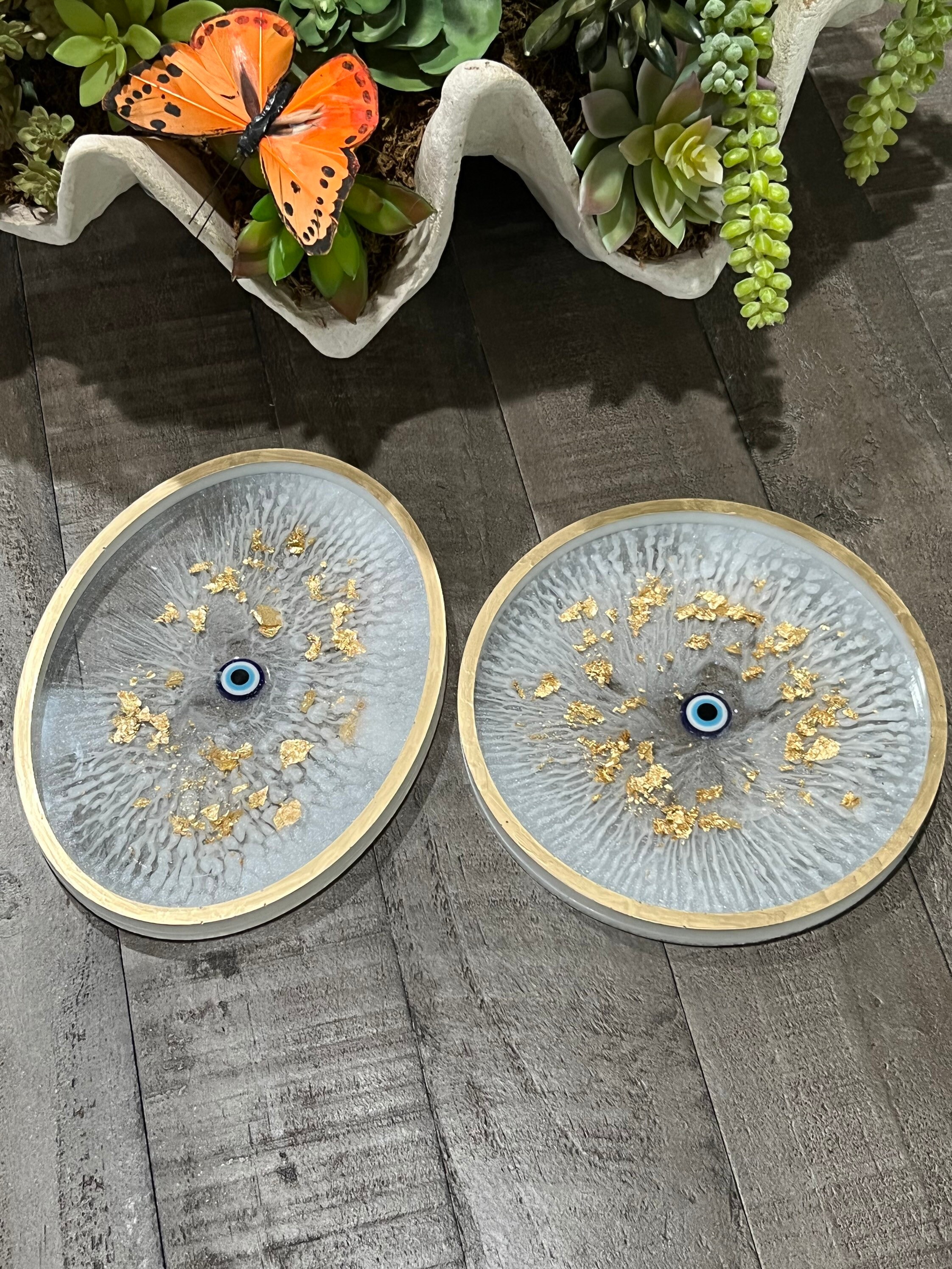 Evil Eye Small Tray Gold or Silver - Etsy