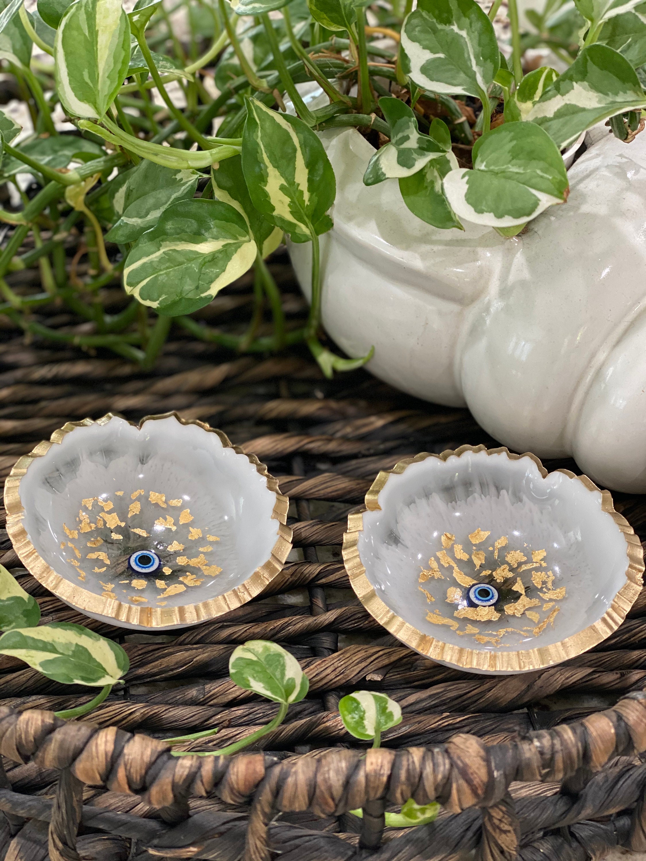 Evil Eye Trinket Dish| Ring Dish | Jewelry Dish | Serving Dish | Gold ...