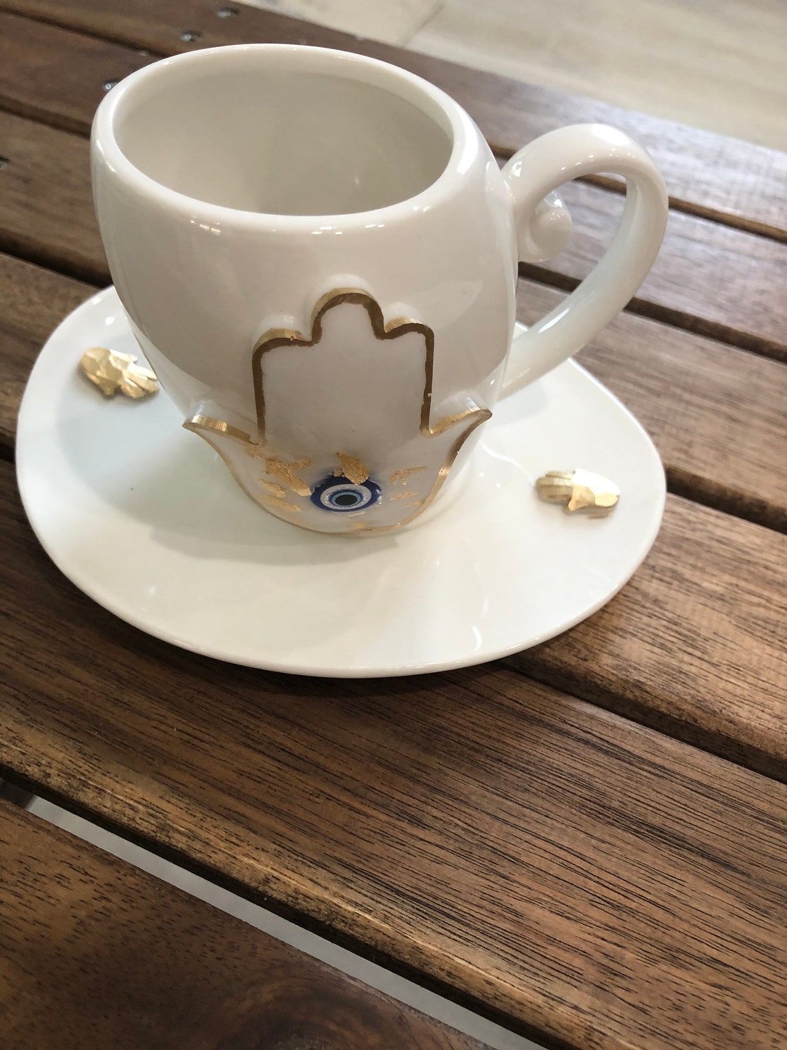 Hamsa Evil Eye Espresso/tea Cup (5.5 Oz) | Christmas Gift - Etsy