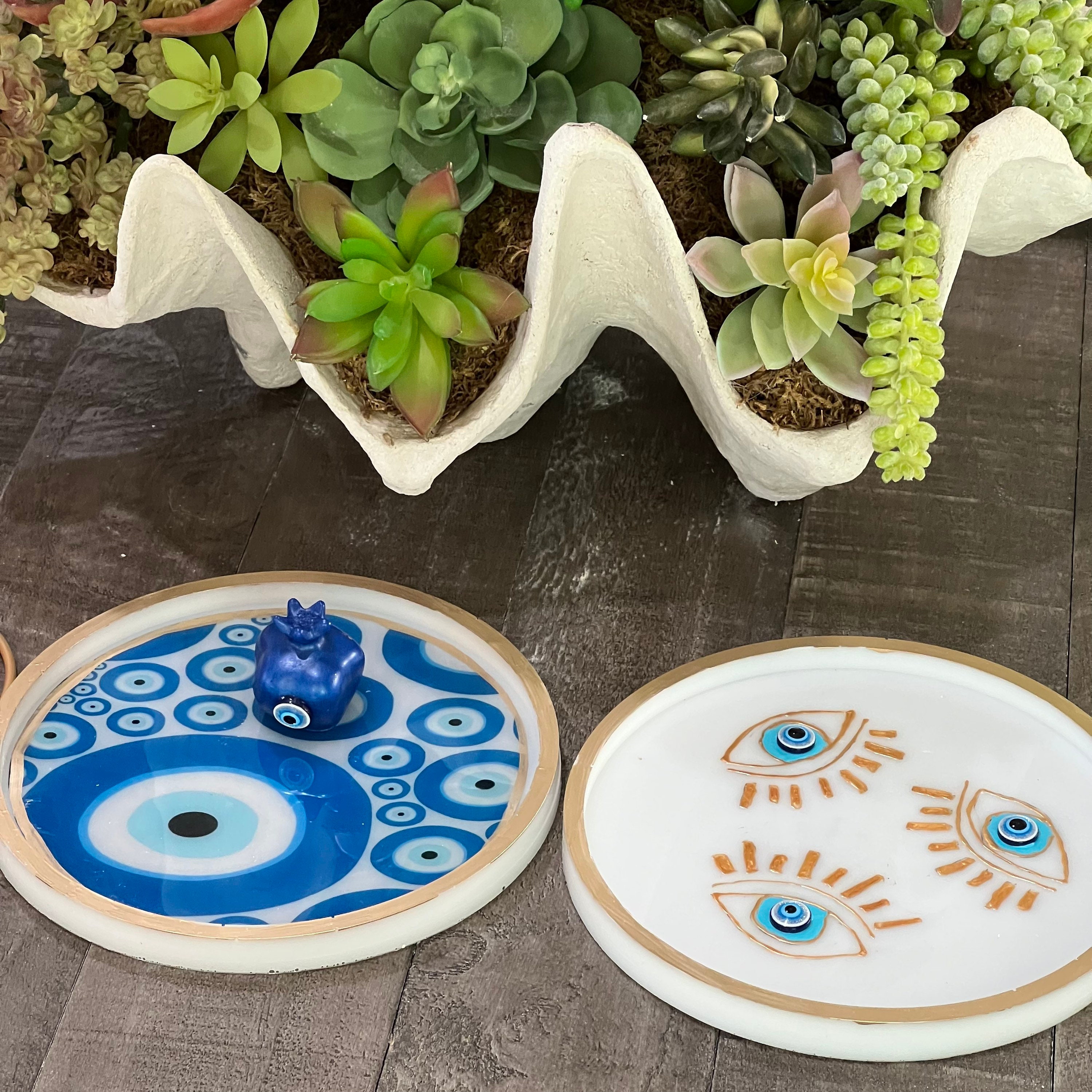 Evil Eye Small Tray | Birthday Gift | Evil Eye Pomegranate Home ...