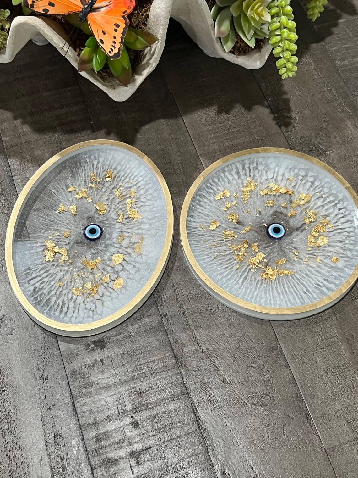 Evil Eye Small Tray Gold or Silver - Etsy