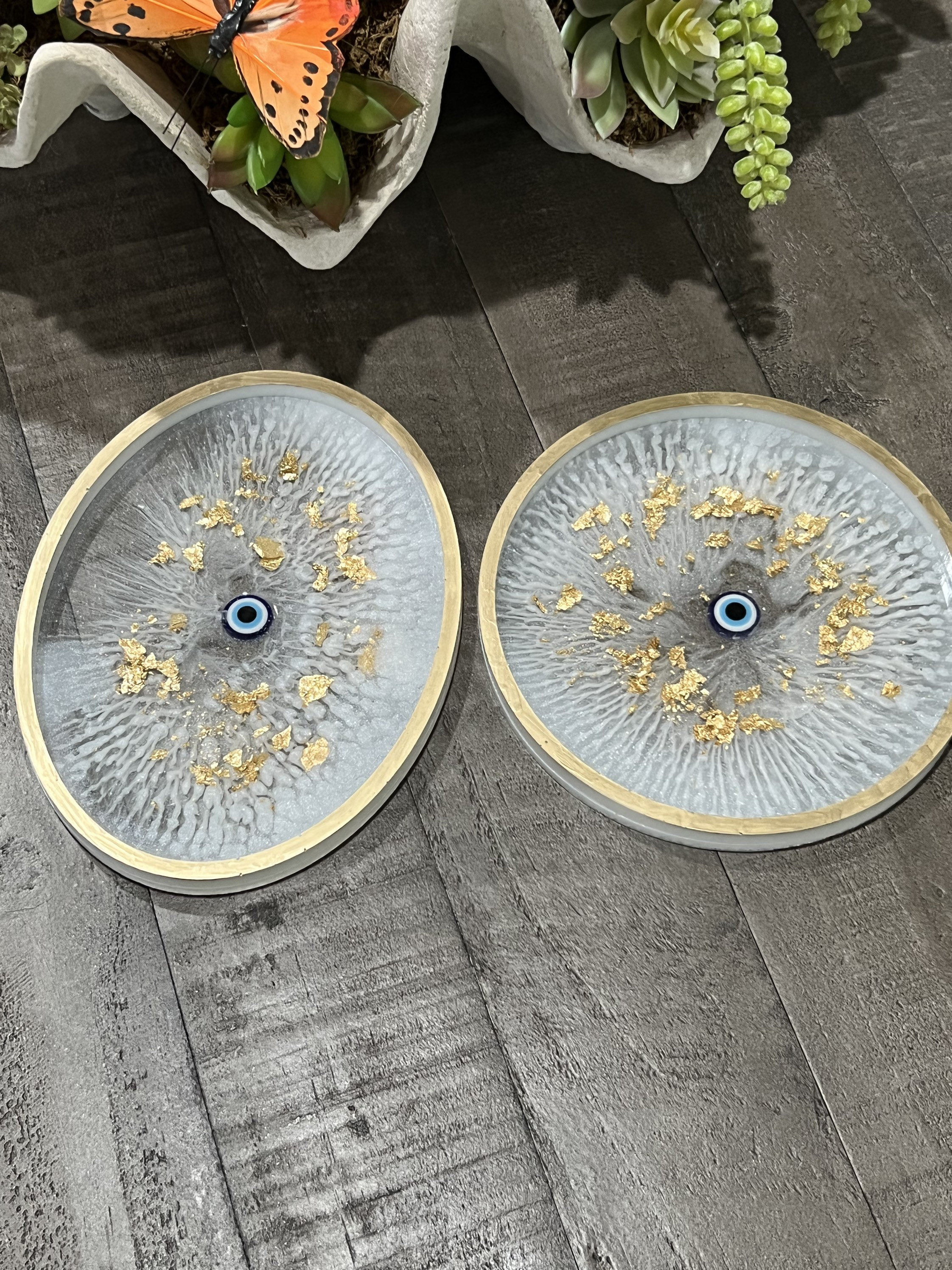 Evil Eye Small Tray Gold or Silver - Etsy