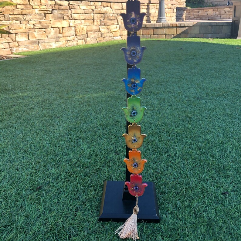 Hamsa Evil Eye Chakra Wall Hanging Yoga Decoration Wall - Etsy