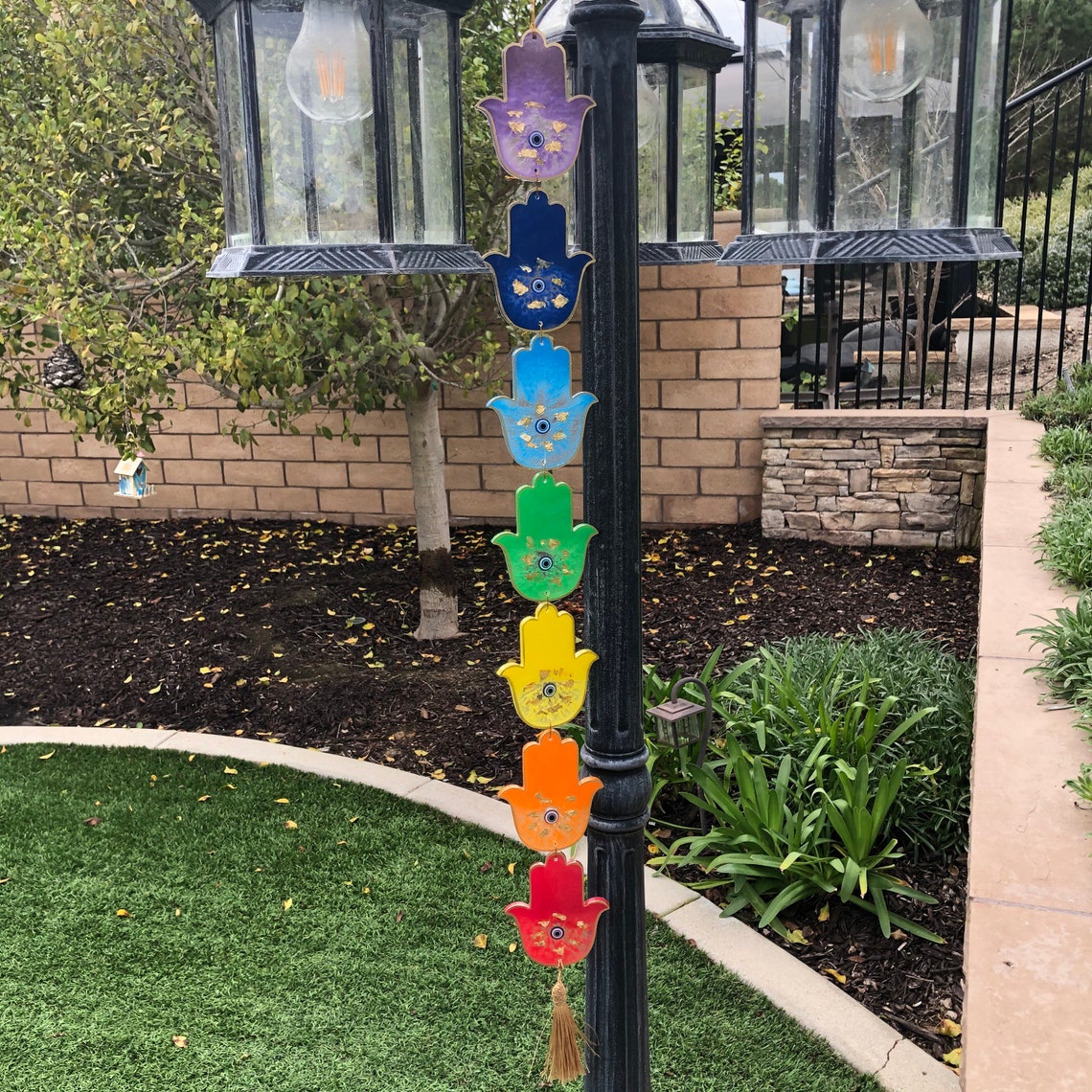 Hamsa Evil Eye Chakra Wall Hanging Yoga Decoration Wall | Etsy