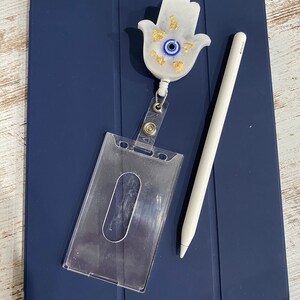 Evil Eye Hamsa Badge Reel | Cute ID Badge Reel - Etsy
