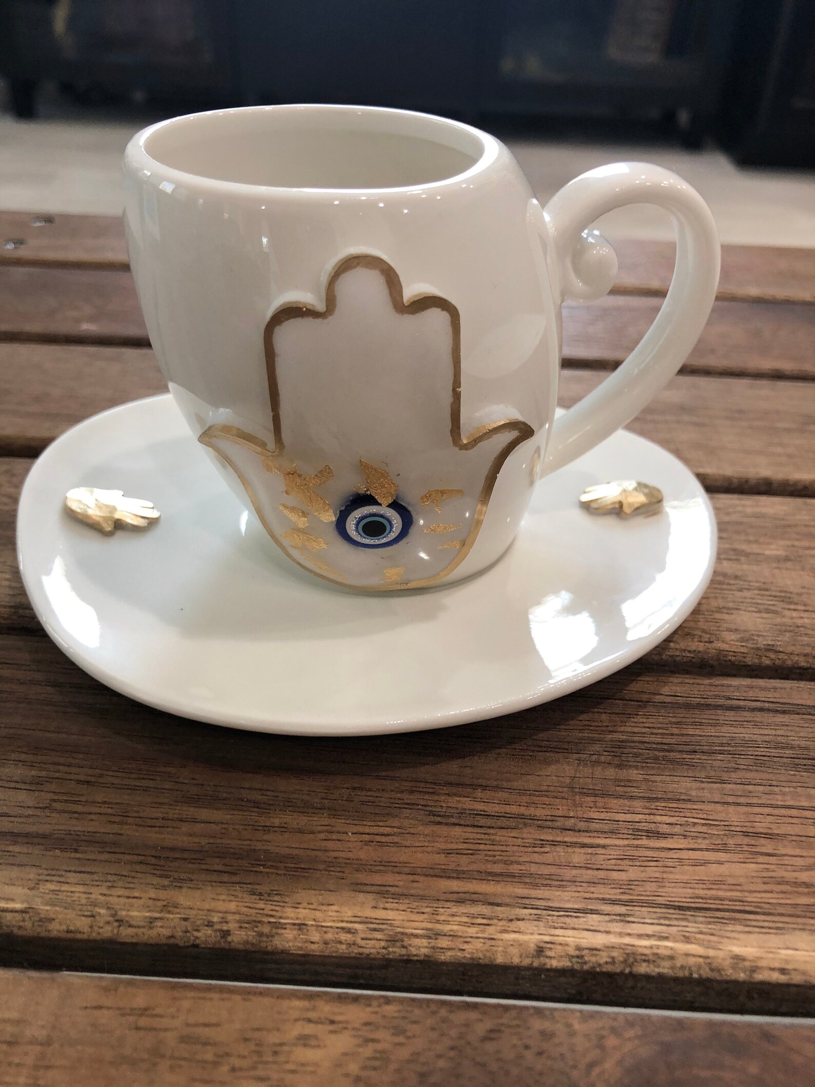 Hamsa Evil Eye Espresso/tea Cup (5.5 Oz) | Christmas Gift - Etsy