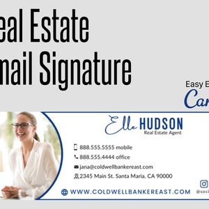 Real Estate Email Signature Template, Real Estate Agent Branding, Real ...