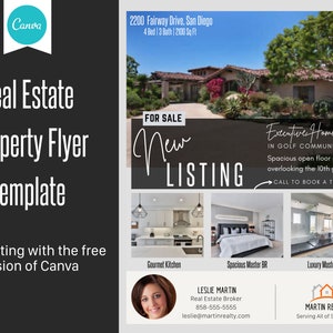 Printable Real Estate Property Flyer Template | New Listing | Done for ...