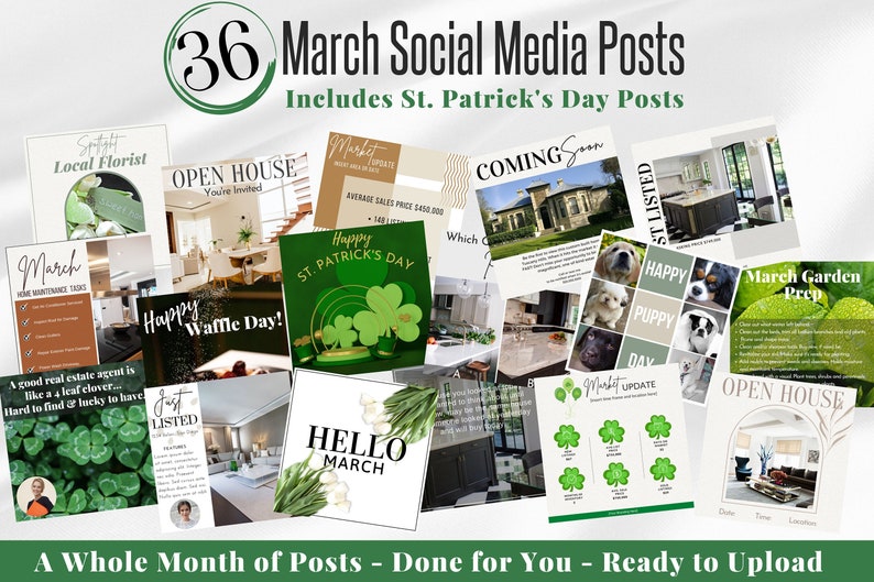 March Real Estate Social Media, Real Estate St. Patrick's Day, March ...