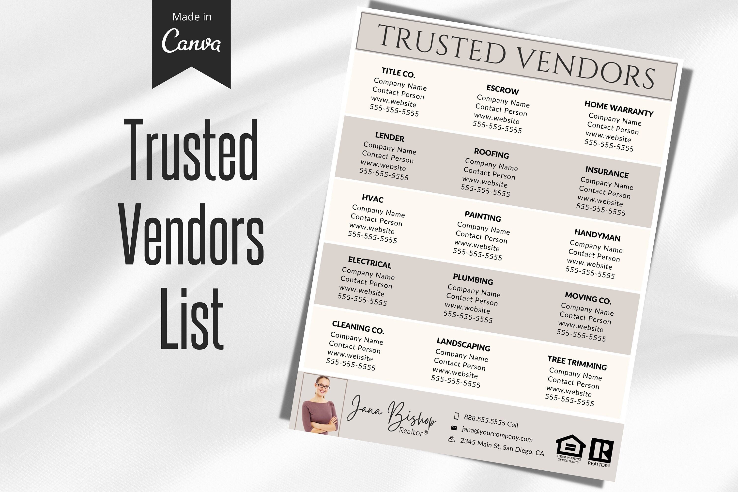 Trusted Vendors, Vendor Lists Template, Vendor Flyer, Vendor Lists ...