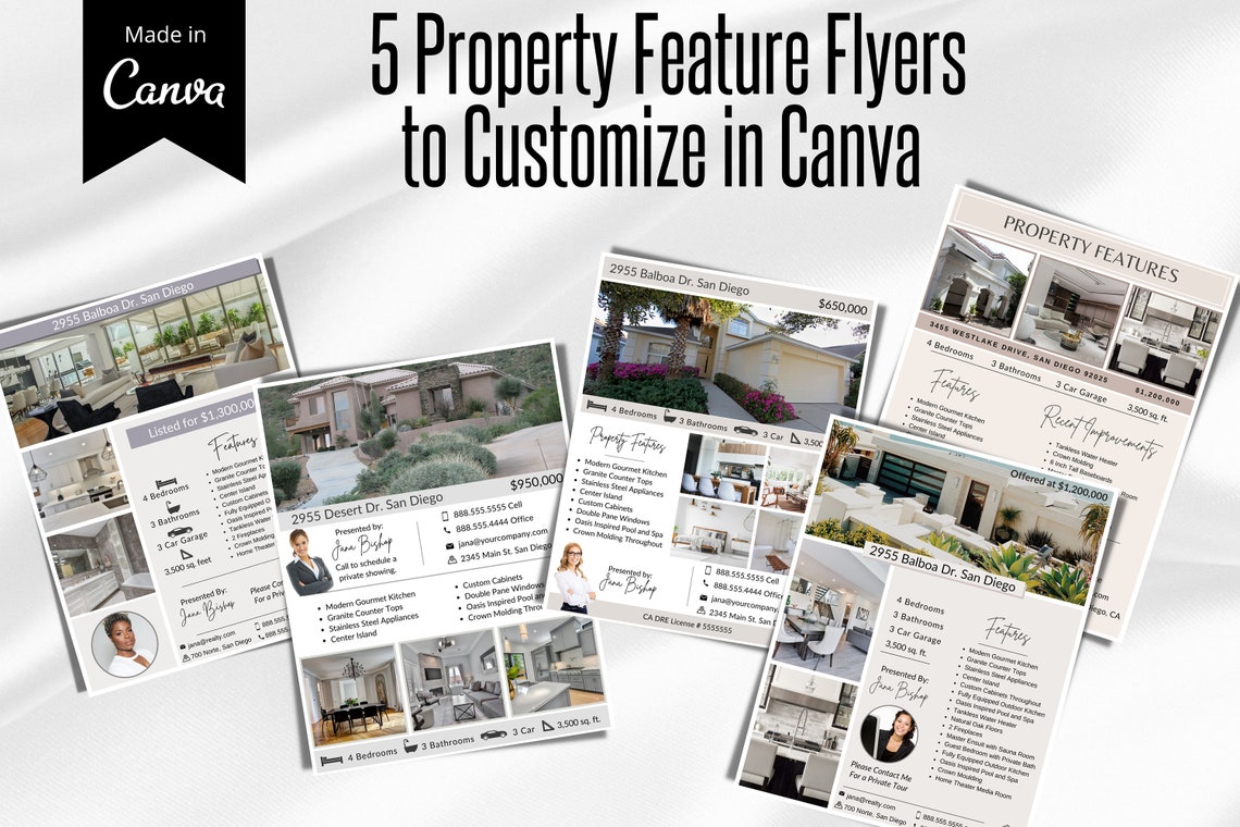 Real Estate Home Feature Sheet Bundle Property Feature Flyer - Etsy