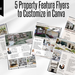 Real Estate Home Feature Sheet Bundle, Property Feature Flyer, Real ...