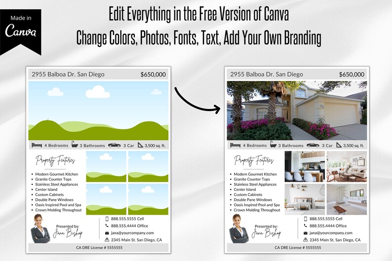 Real Estate Home Feature Sheet, Property Feature Flyer, Real Estate ...