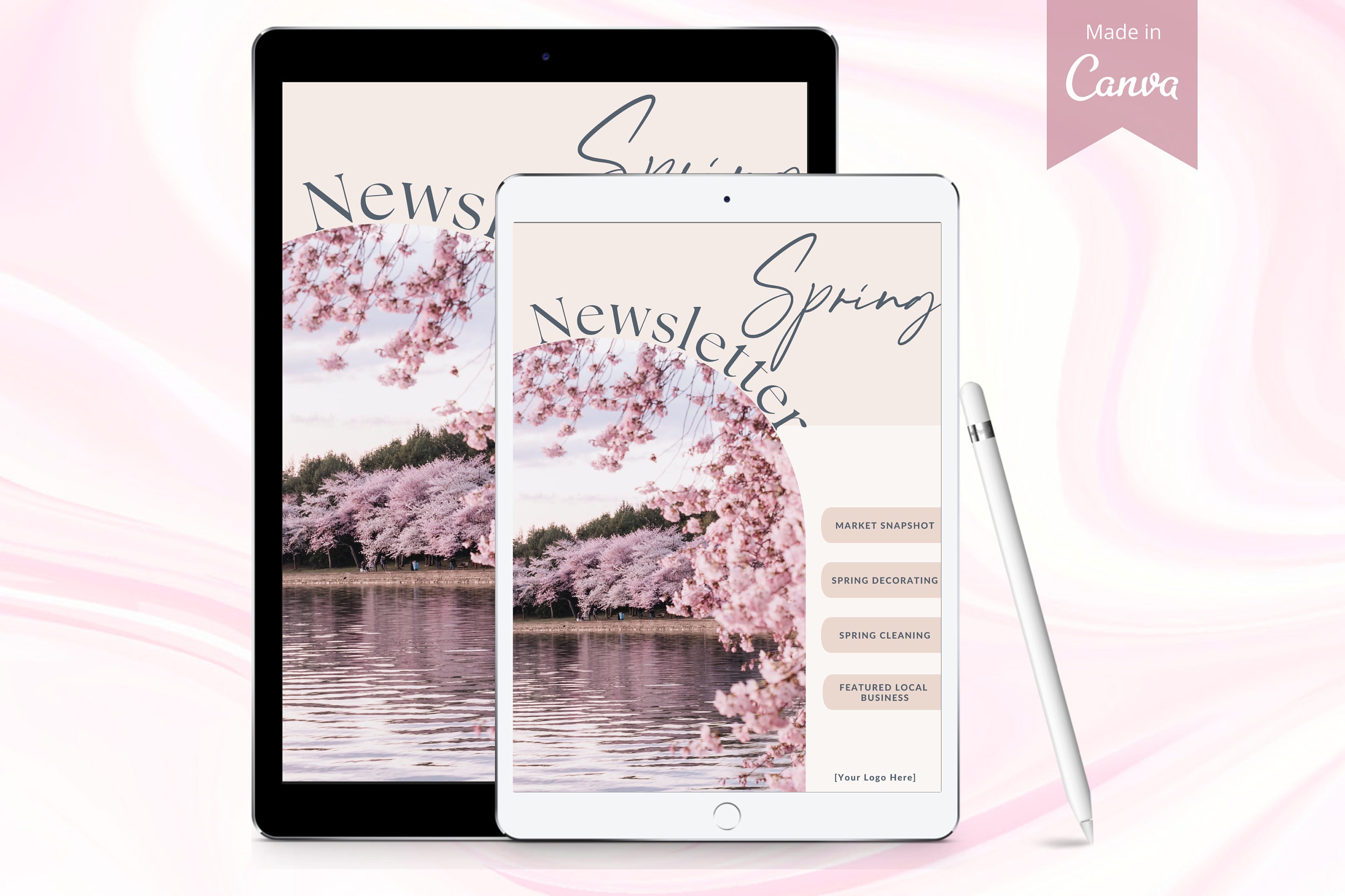 Real Estate Spring Newsletter, Realtor Spring Marketing, 4 Page Spring ...