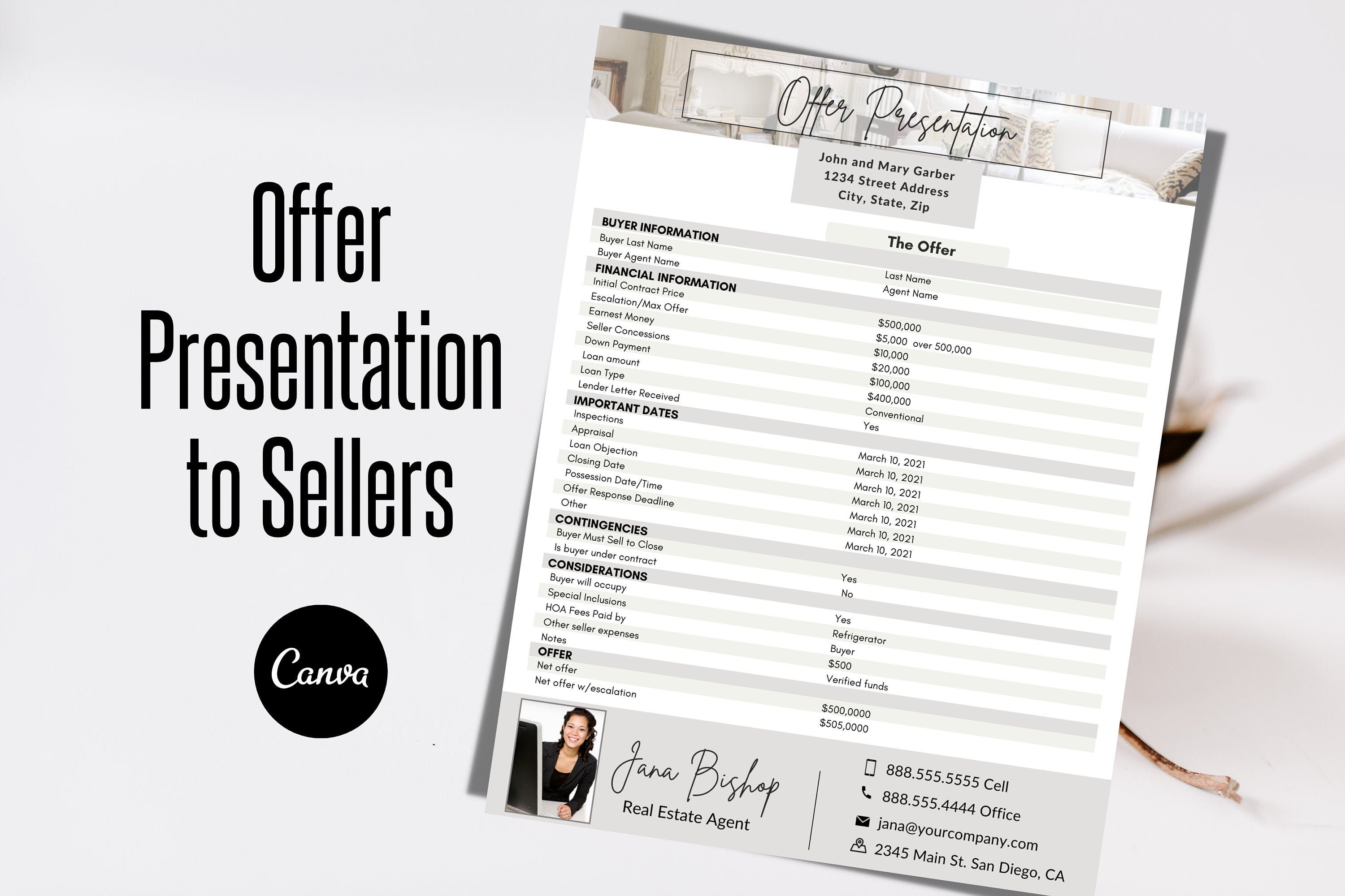 Real Estate Offer Presentation, Real Estate Marketing, Seller Offer ...