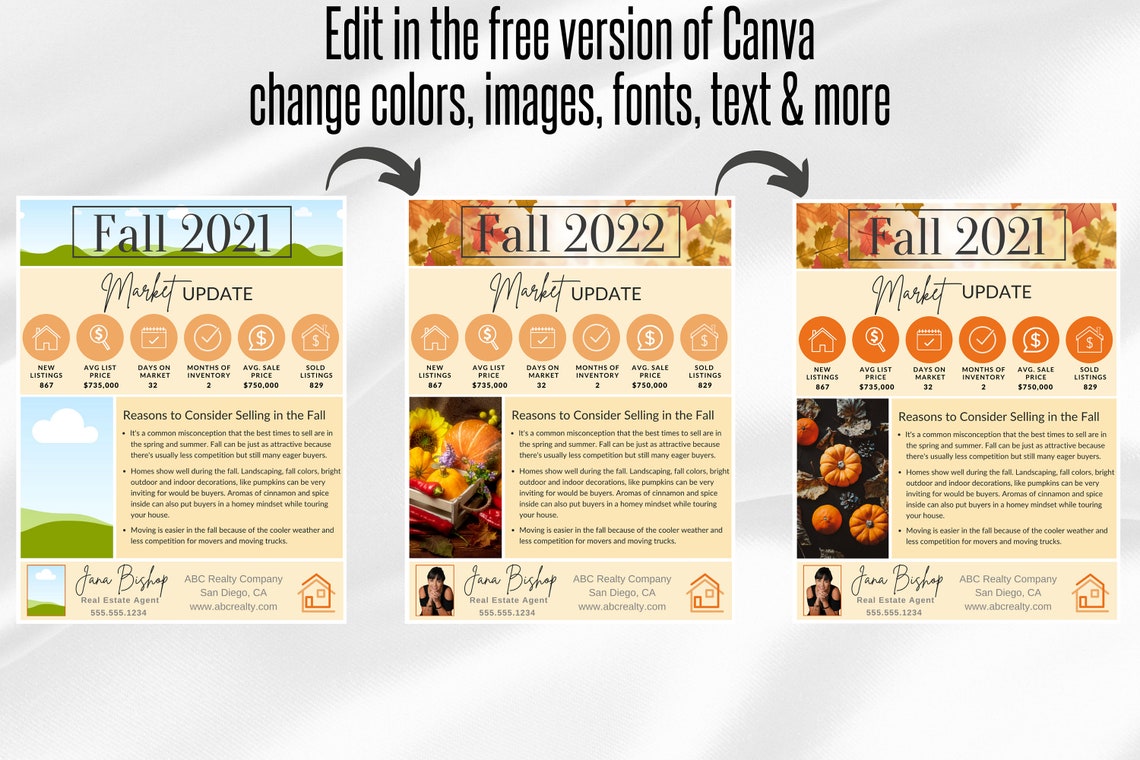 Real Estate Fall Newsletter Template, Realtor Newsletter, Real Estate ...