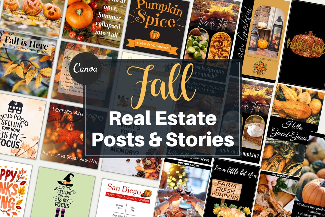 Real Estate Fall Social Media, Real Estate Fall Post, Real Estate ...