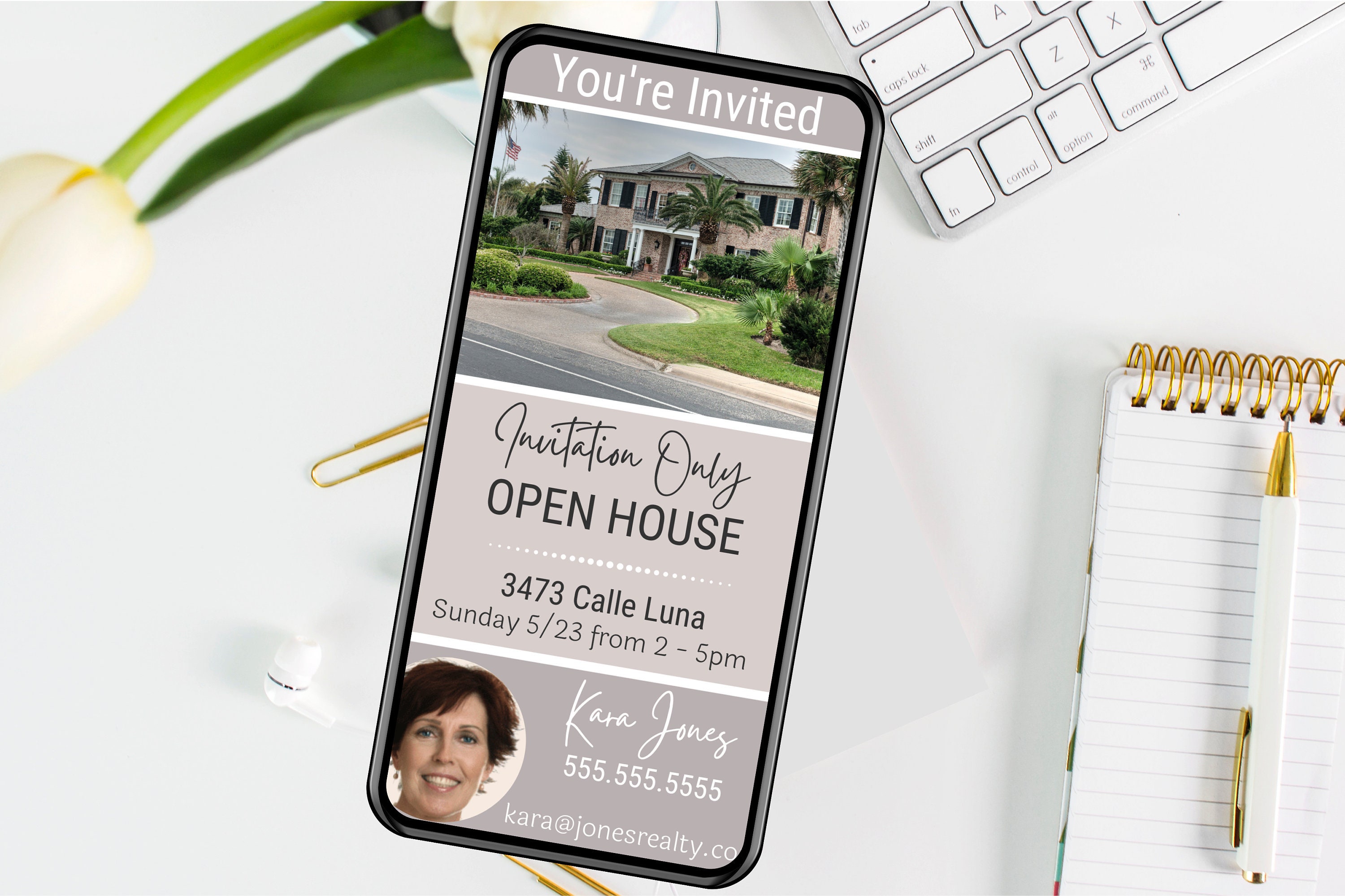 Textable Open House Card, Real Estate Open House Invitation Text ...