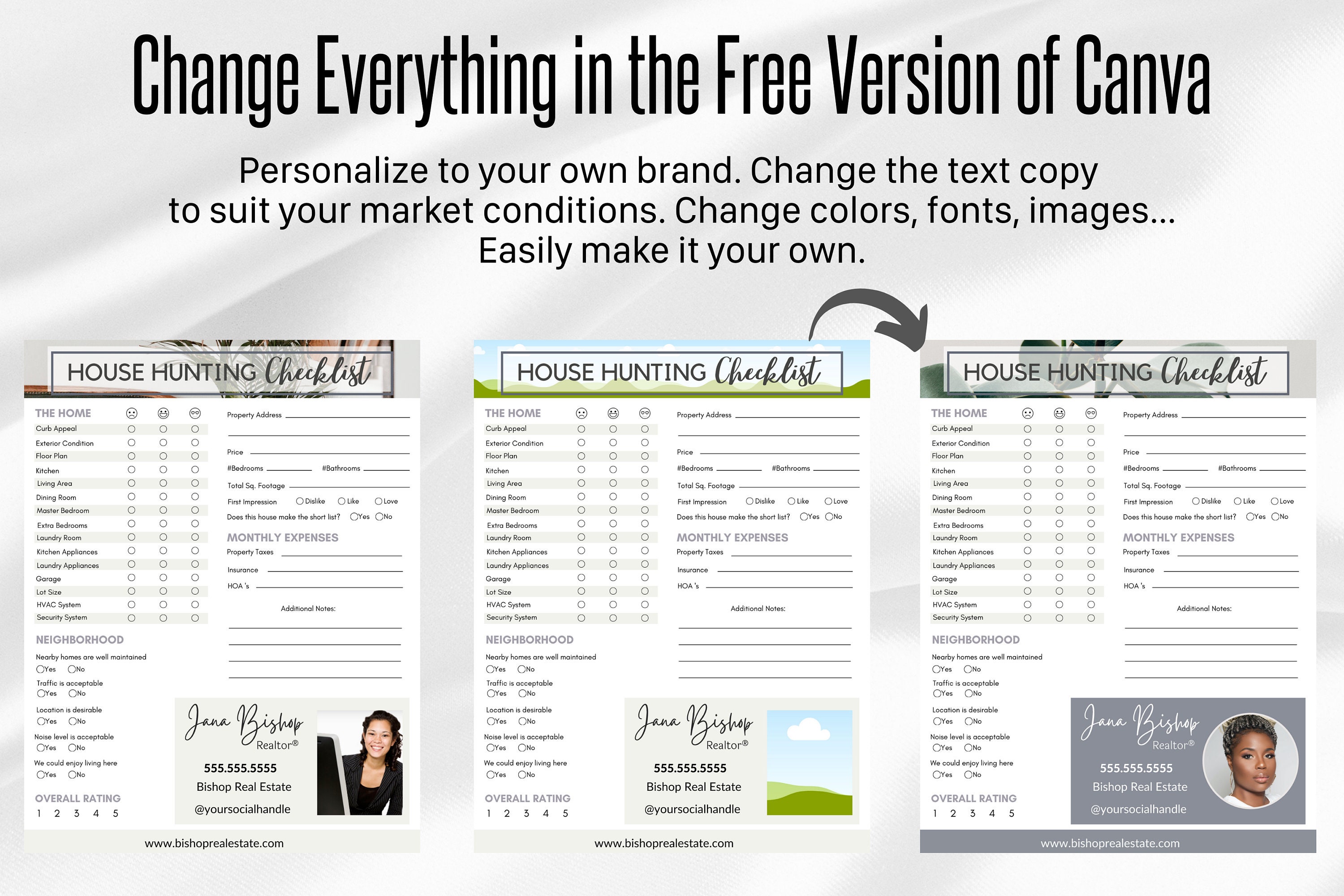 House Hunting Checklist Real Estate Marketing Real Estate | Etsy