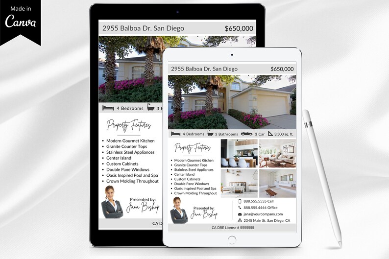 Real Estate Home Feature Sheet, Property Feature Flyer, Real Estate ...