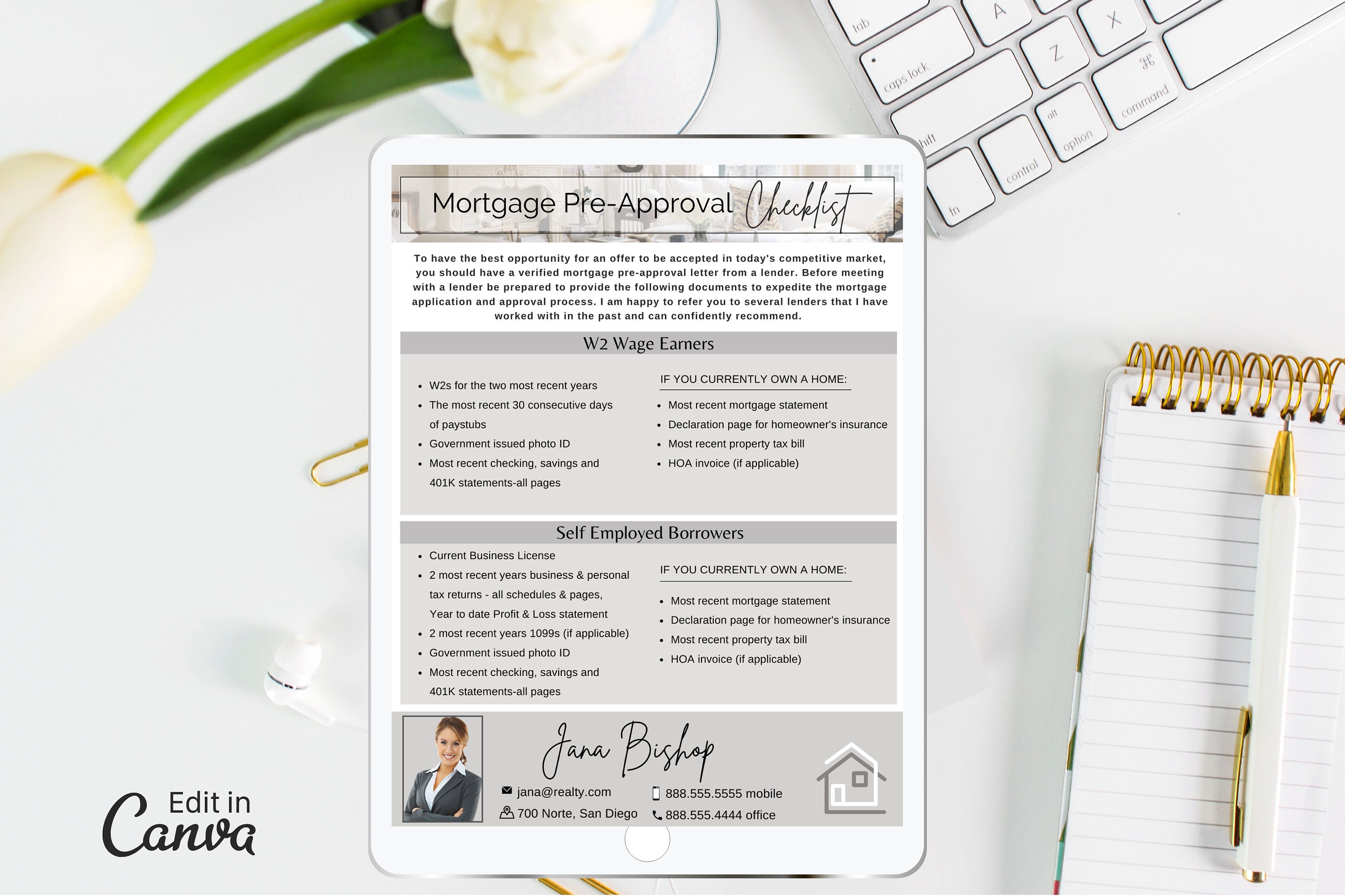 Mortgage Pre-approval Checklist, Realtor Flyer, Mortgage Process, Real ...