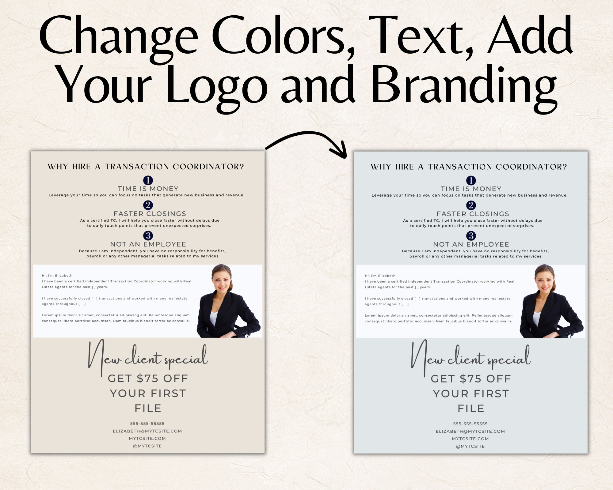 Transaction Coordinator Email Flyer Template, Real Estate Transaction ...