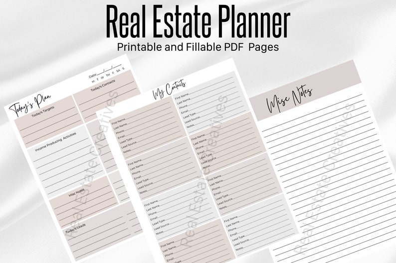 Real Estate Agent Daily Planner Realtor Goal Tracker Planner - Etsy