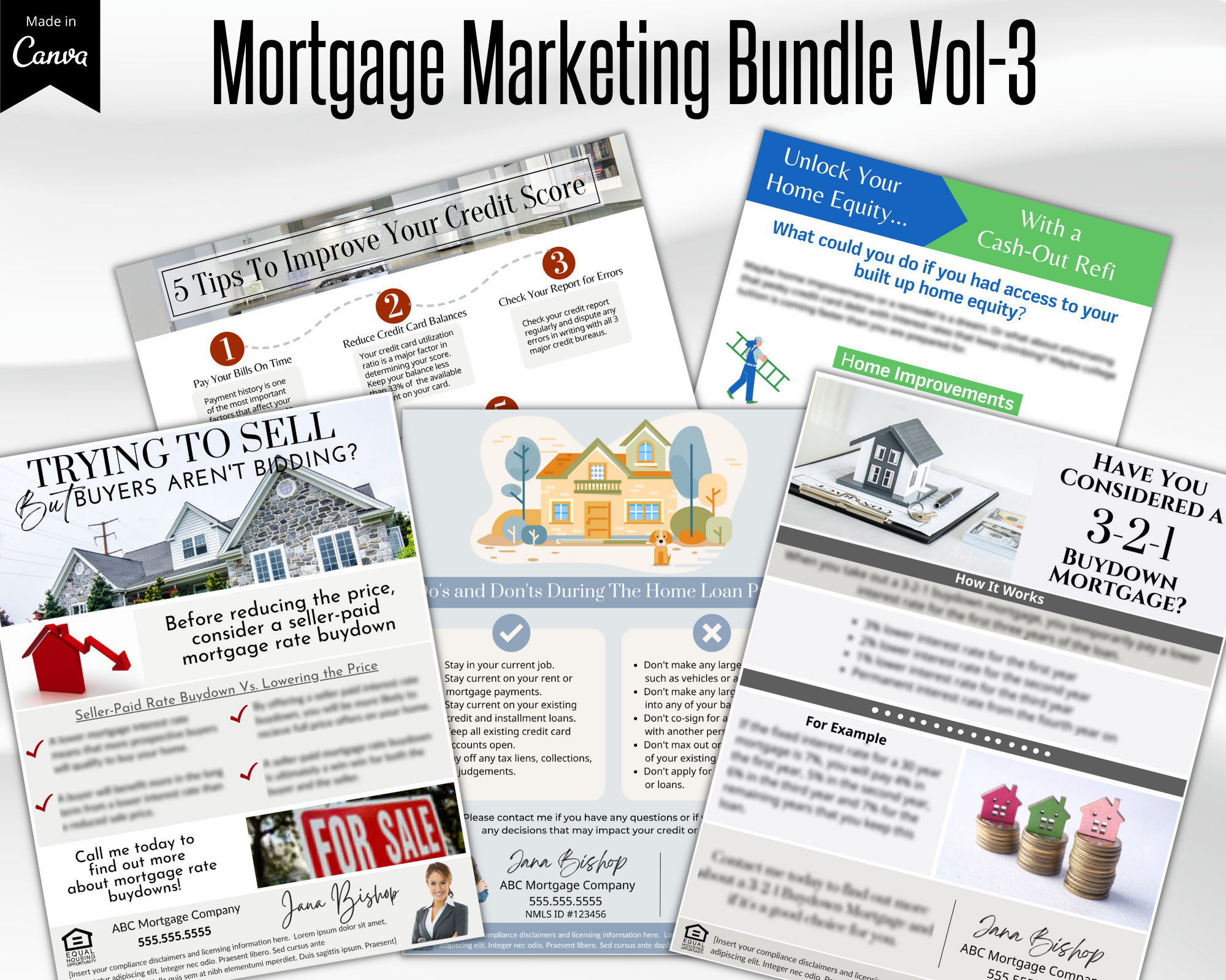 Mortgage Lender Marketing Template Bundle, Home Lending Templates ...