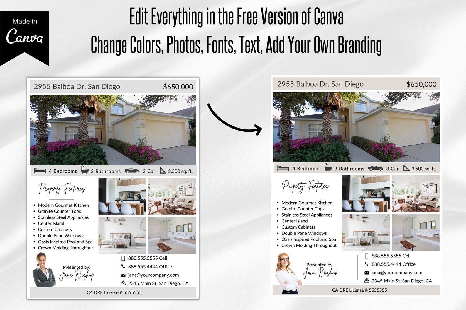 Real Estate Home Feature Sheet, Property Feature Flyer, Real Estate ...