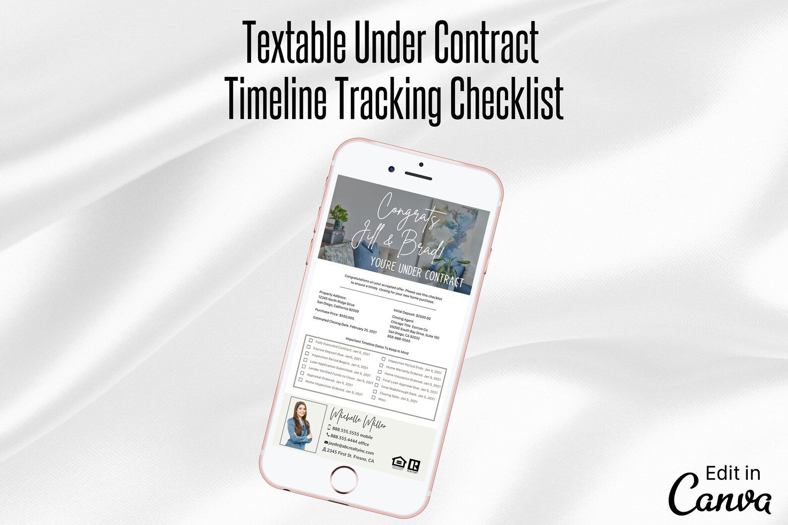 Real Estate Under Contract Closing Checklist Real Estate - Etsy