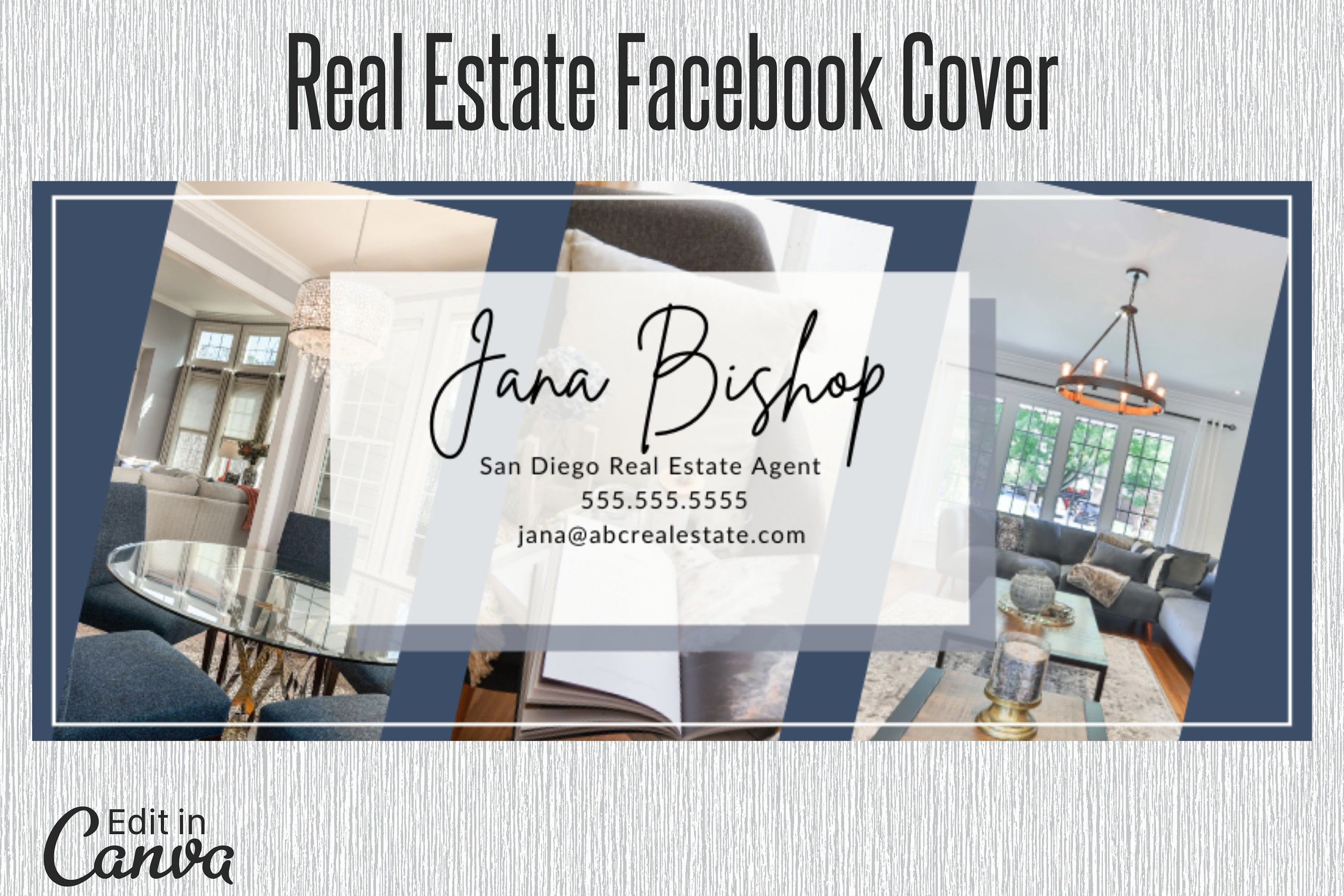 Real Estate Facebook Cover Banner, Realtor Social Media Marketing, Real ...