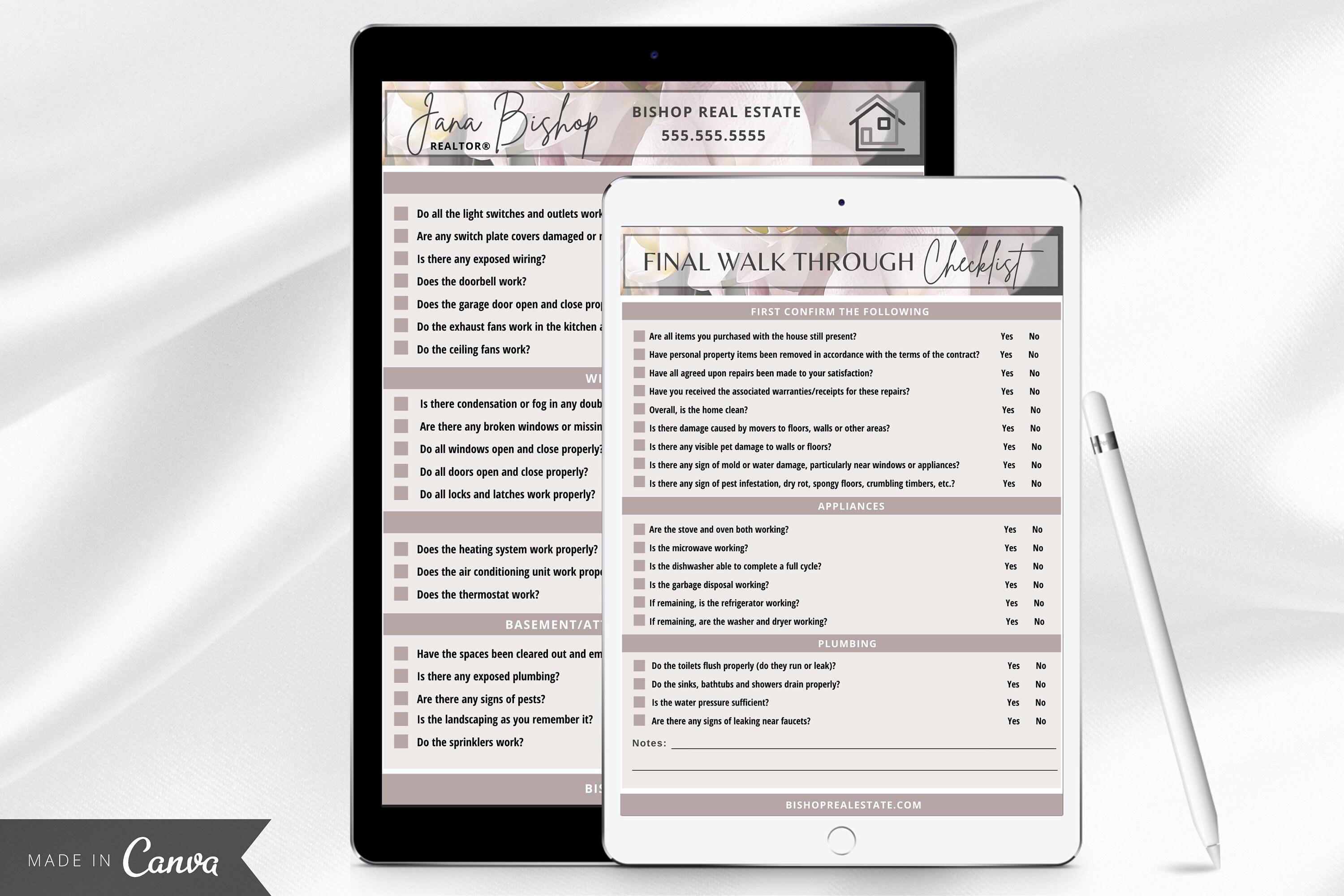 Final Walk Through Checklist Real Estate Flyer Real Estate | Etsy