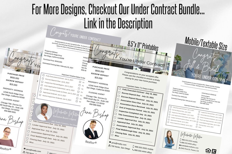 Under Contract Text Textable Under Contract Timeline Under | Etsy