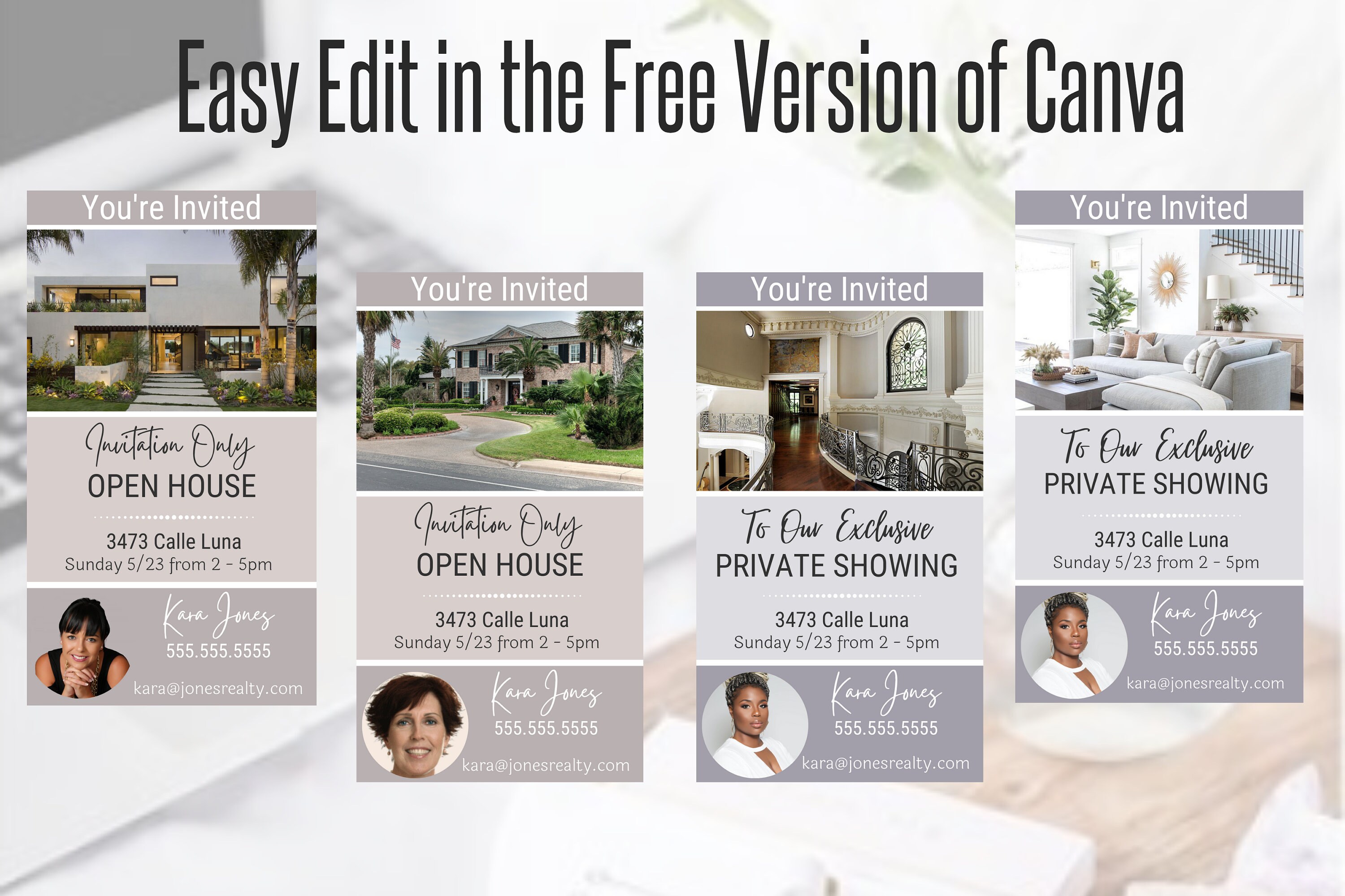 Textable Open House Card, Real Estate Open House Invitation Text ...