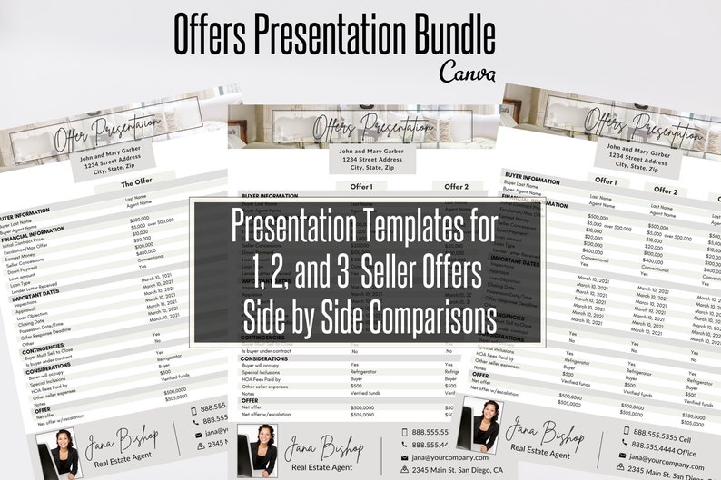 Real Estate Offer Presentation Bundle, Seller Multiple Offer ...