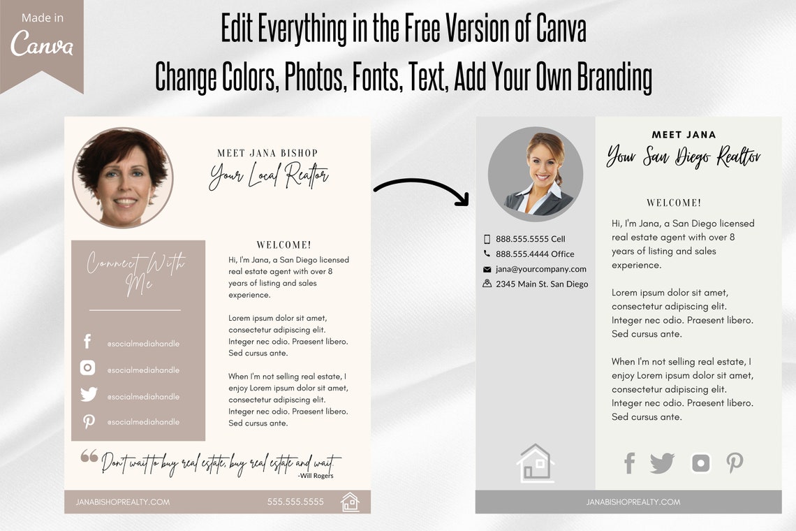 About Me Realtor About Me Page Real Estate Bio About Me - Etsy