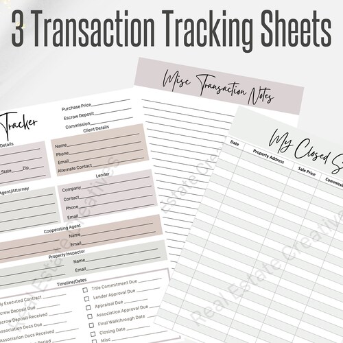 Sellers & Buyers Agent Transaction Checklist Modern Realtor - Etsy