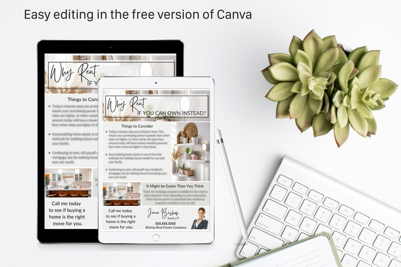 Real Estate Prospecting Flyer Why Rent, Real Estate Marketing, Modern ...