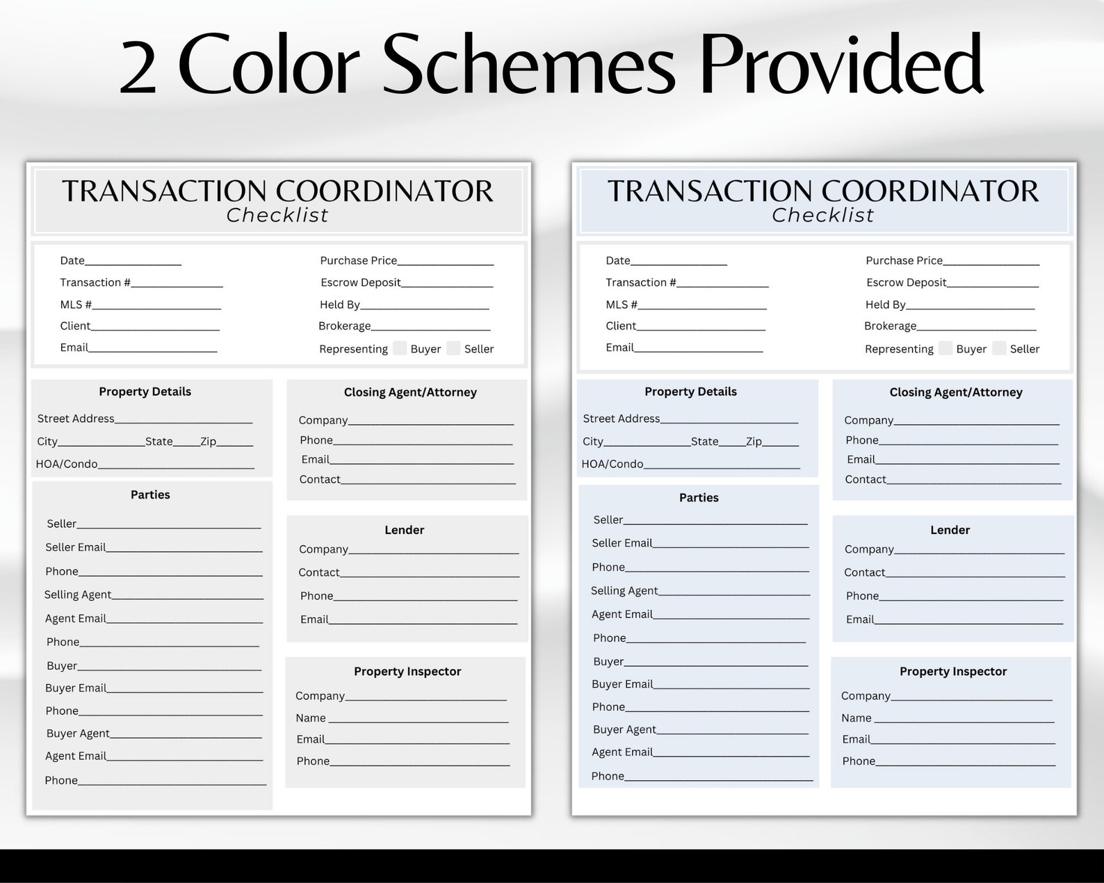 Transaction Coordinator Checklist, Transaction Coordinator Printable ...