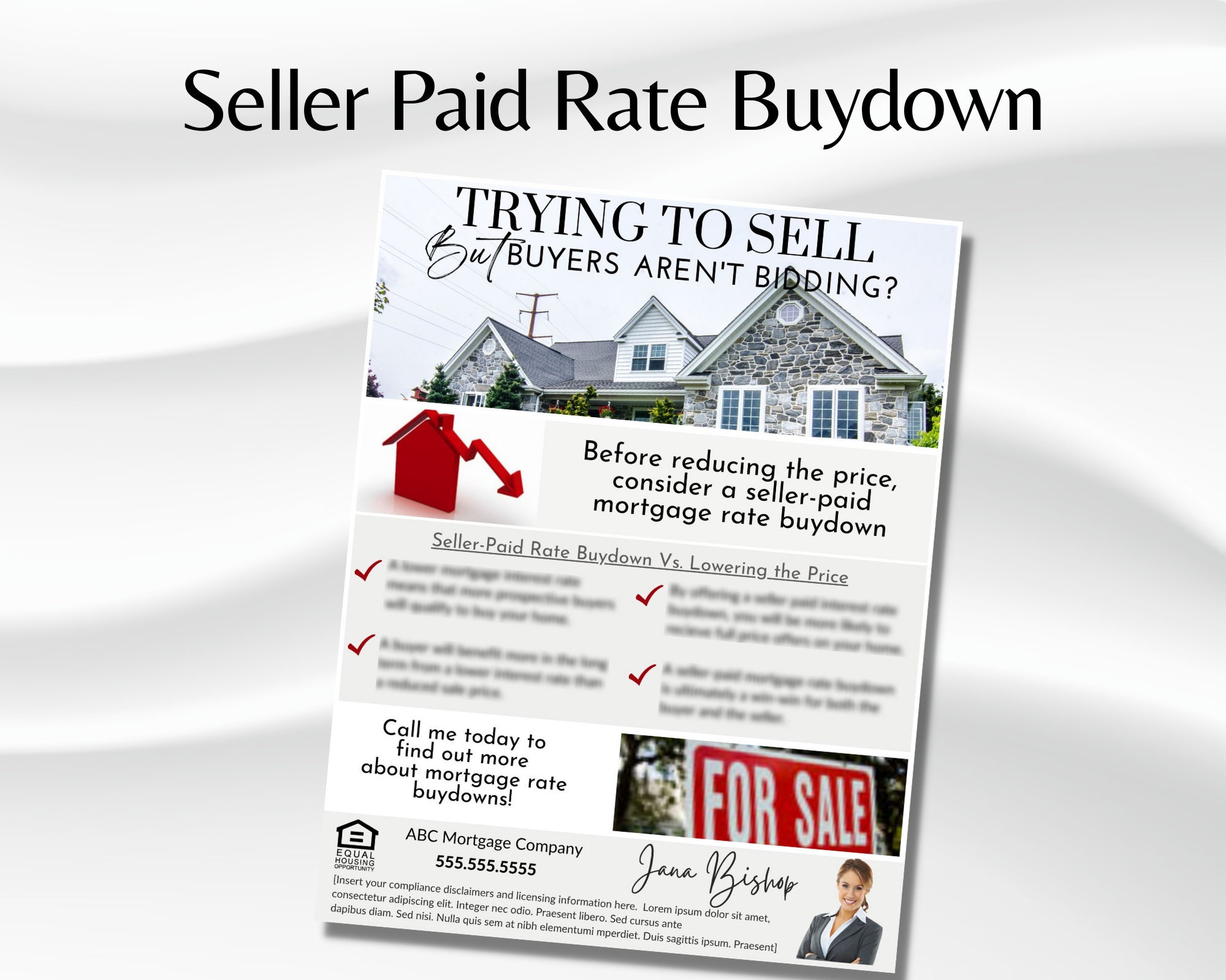 Mortgage Broker Seller Paid Buydown Flyer, Mortgage Lender Template ...