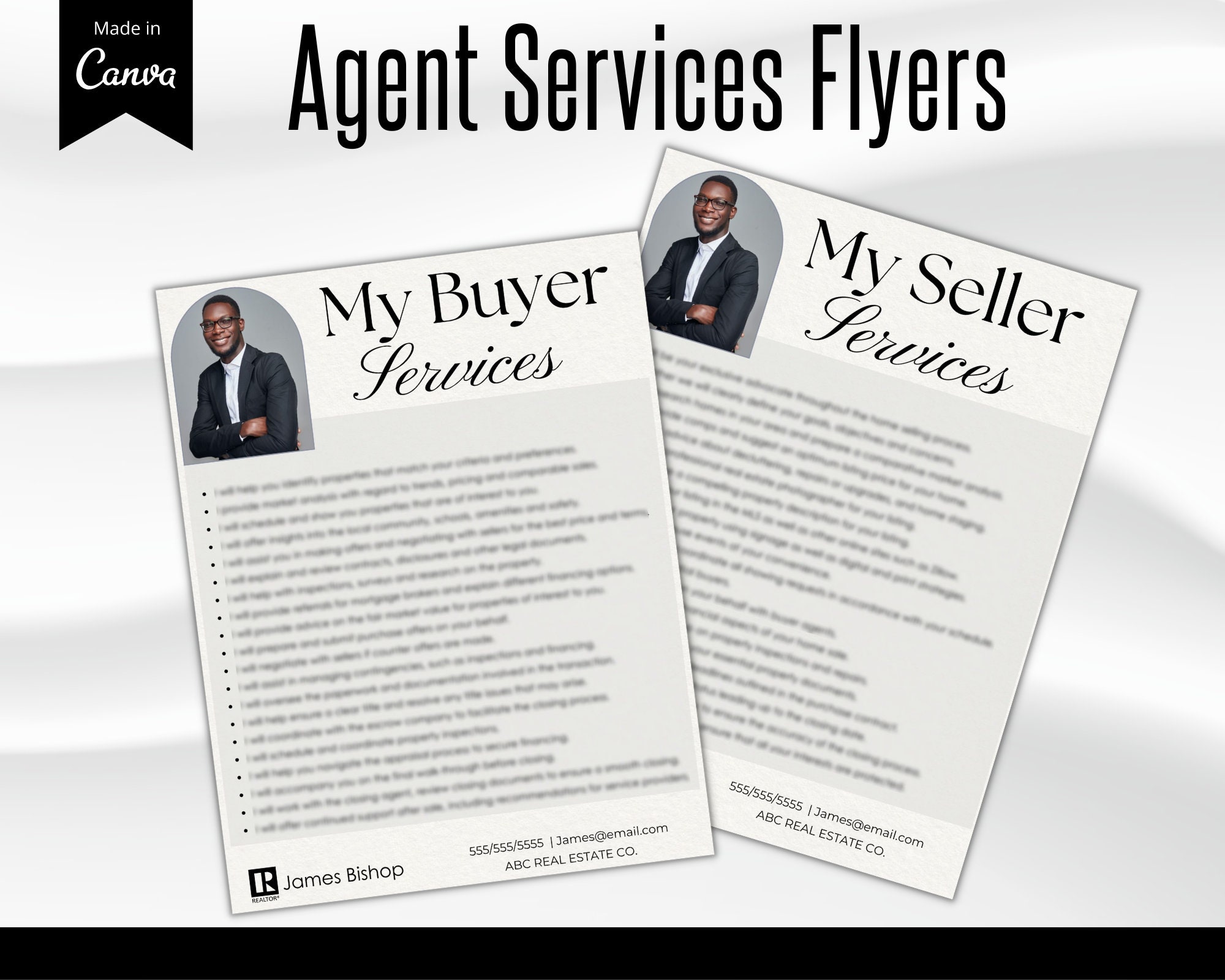 Real Estate Agent Buyer Seller Services Flyer, Realtor Introduction ...