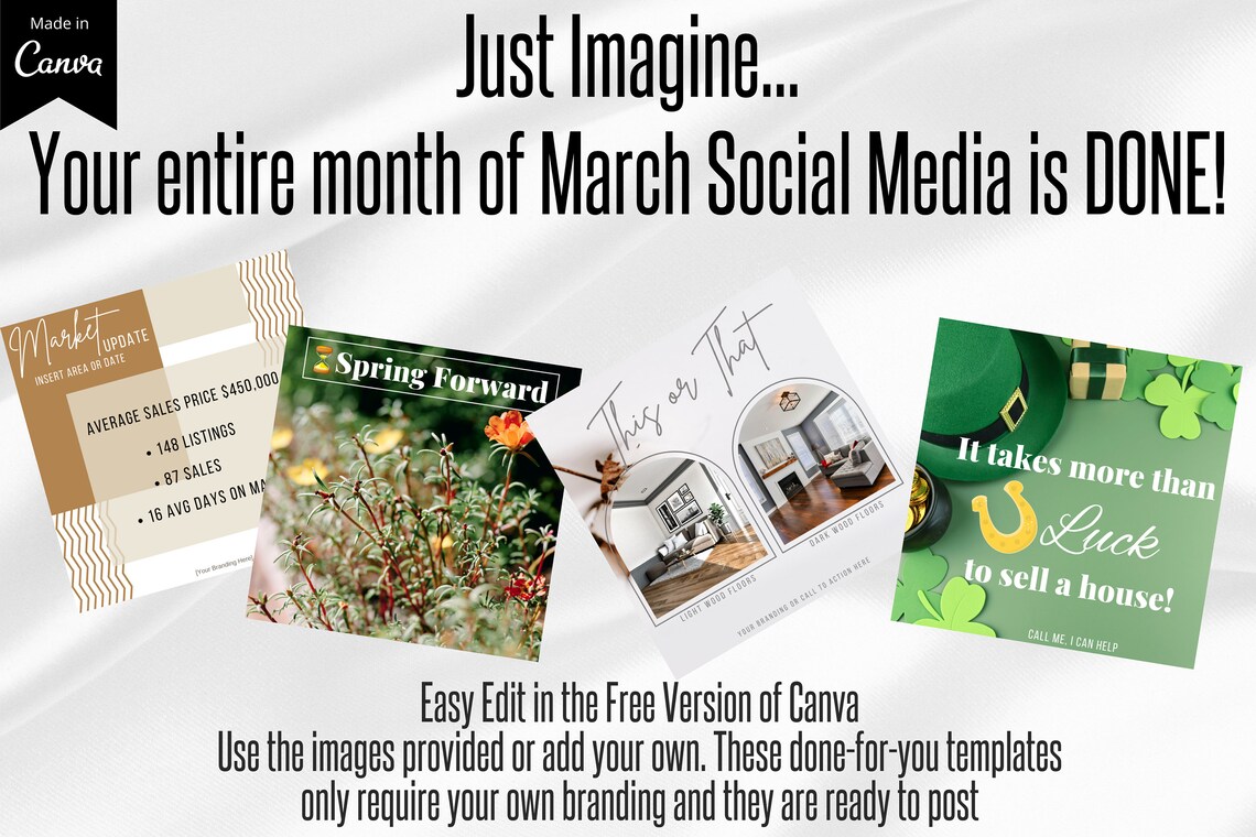 March Real Estate Social Media, Real Estate St. Patrick's Day, March ...