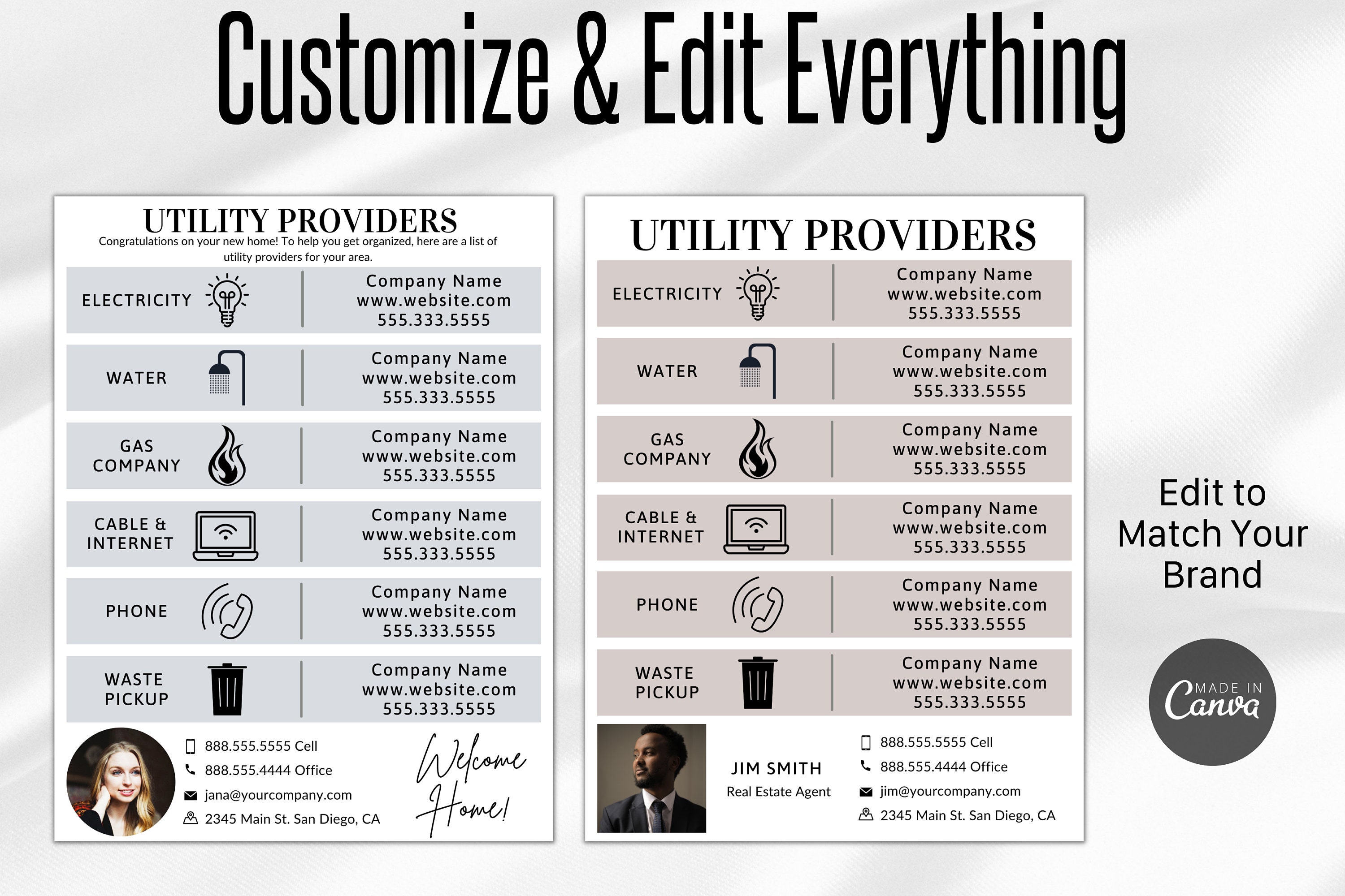 Real Estate Template Utilities, Utility Provider Template, Utility ...