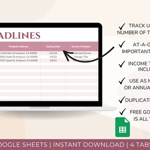 Transaction Coordinator Tracking Spreadsheet, Real Estate TC Checklist ...