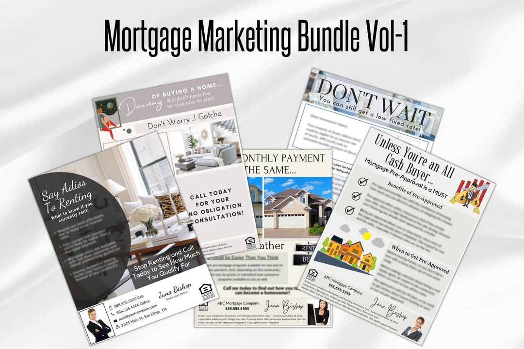 Mortgage Lender Marketing Template Bundle, Home Lending Templates ...