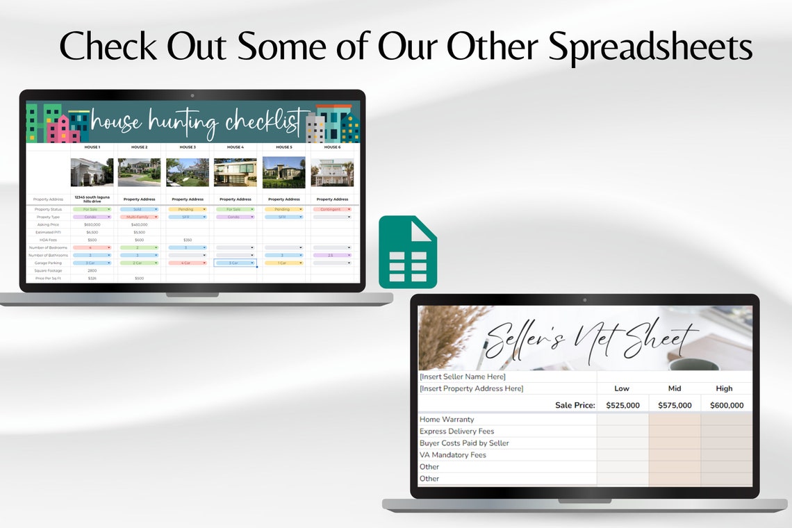 Multiple Offer Spreadsheet, Real Estate Spreadsheet, Realtor Offer ...