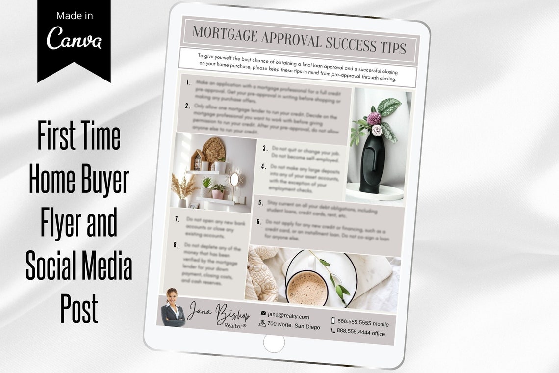 First Time Home Buyer Flyer, Mortgage Approval, Real Estate Mortgage ...