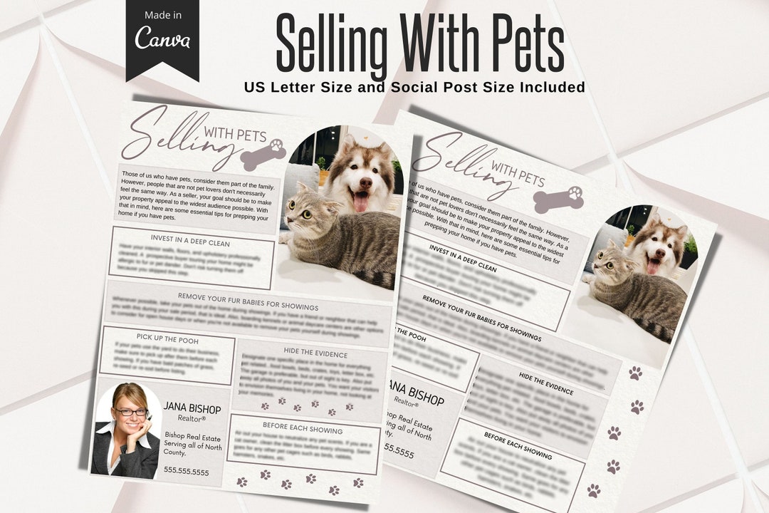 Selling Your House With Pets, Real Estate Tips, Sellers Checklist ...